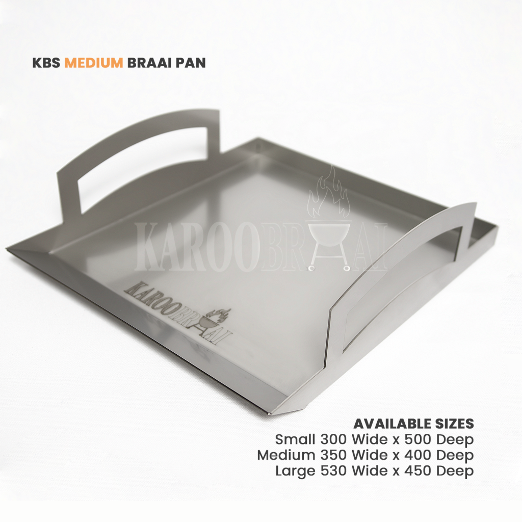 KarooBraai™ Medium Braai Pan (Stainless Steel) - Including Delivery ...